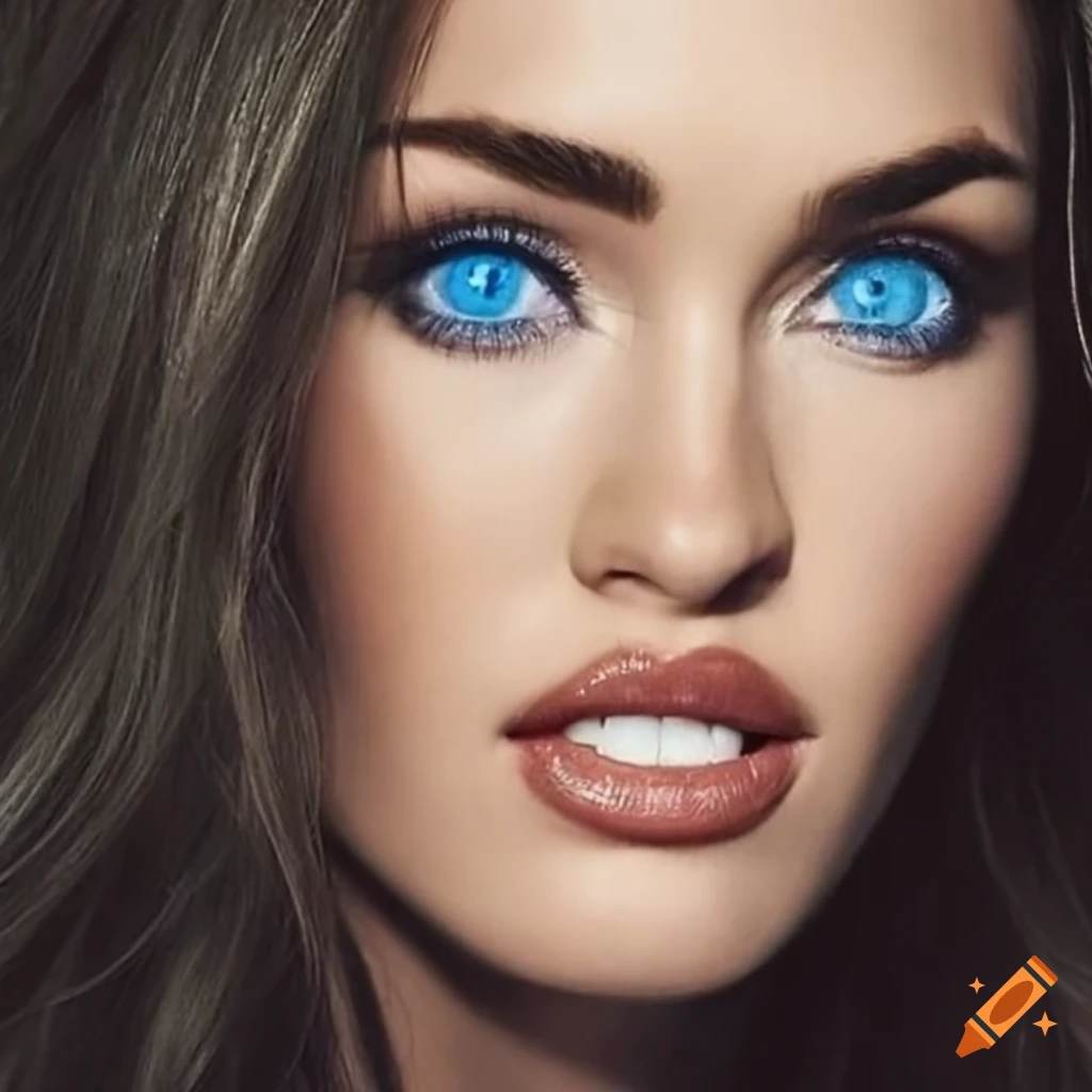 Portrait Of A Celebrity With Captivating Blue Eyes On Craiyon