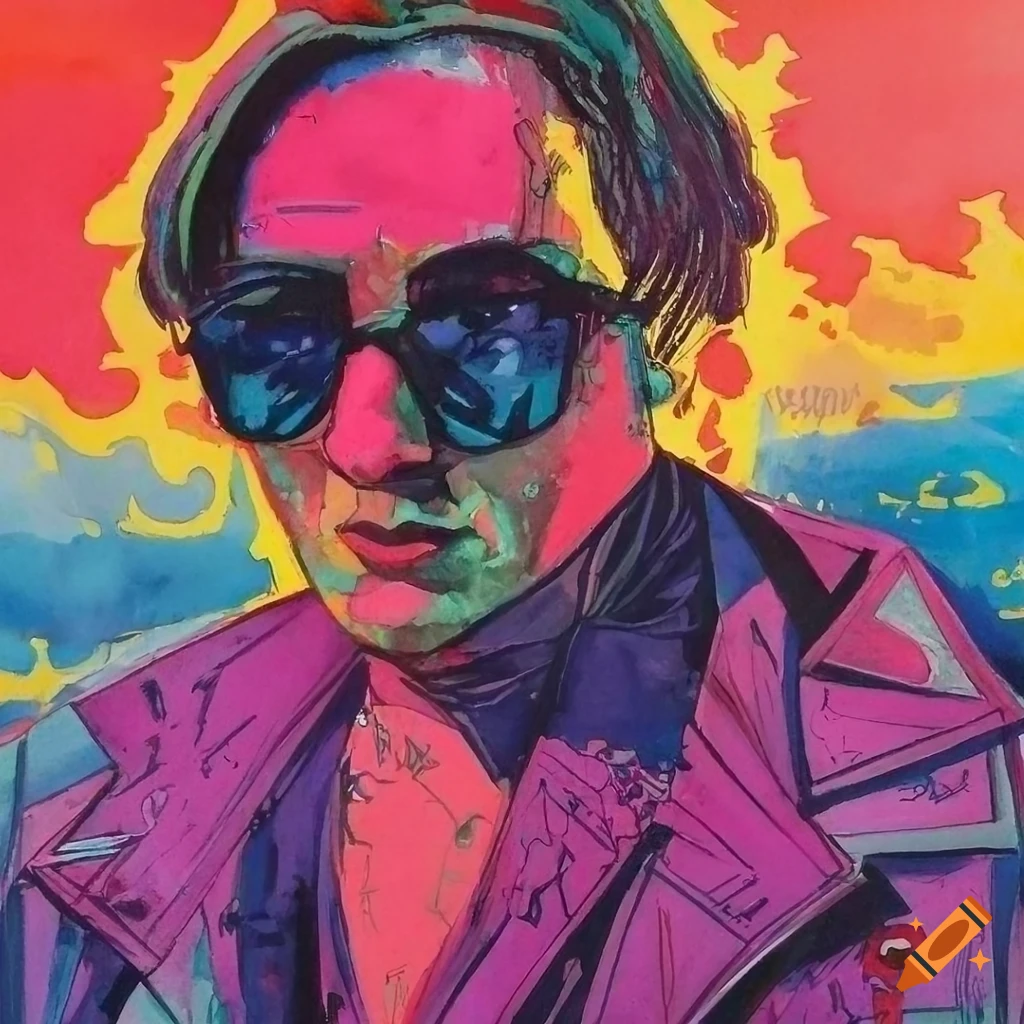 Neo-noir cyberpunk illustration with 1970s science fiction vibe on Craiyon