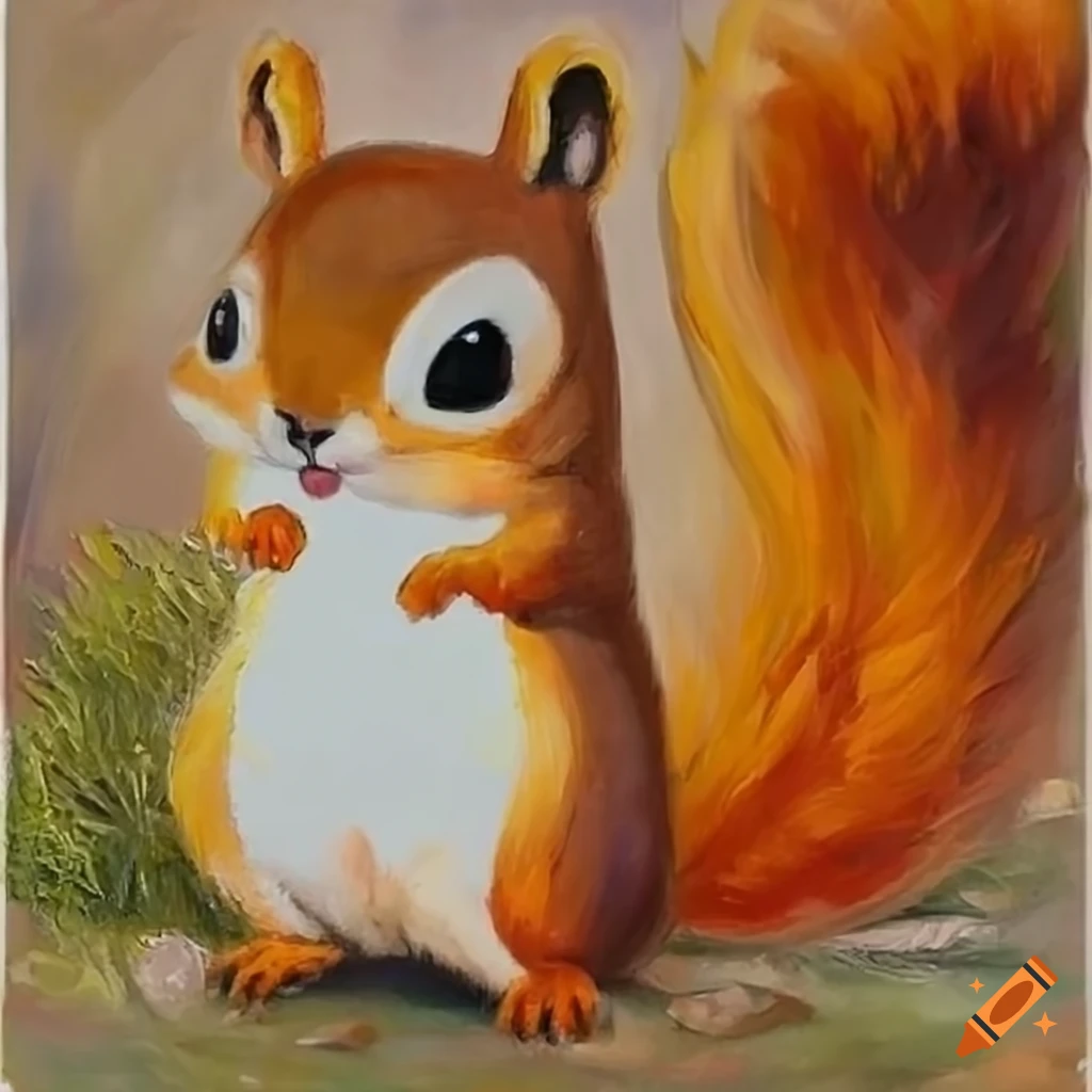 Chibi squirrel illustration