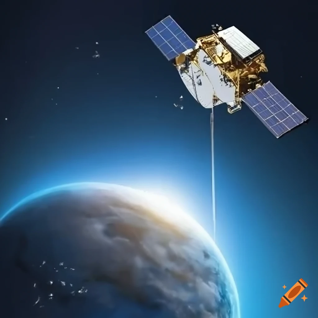 Solar generator deployment in space on Craiyon