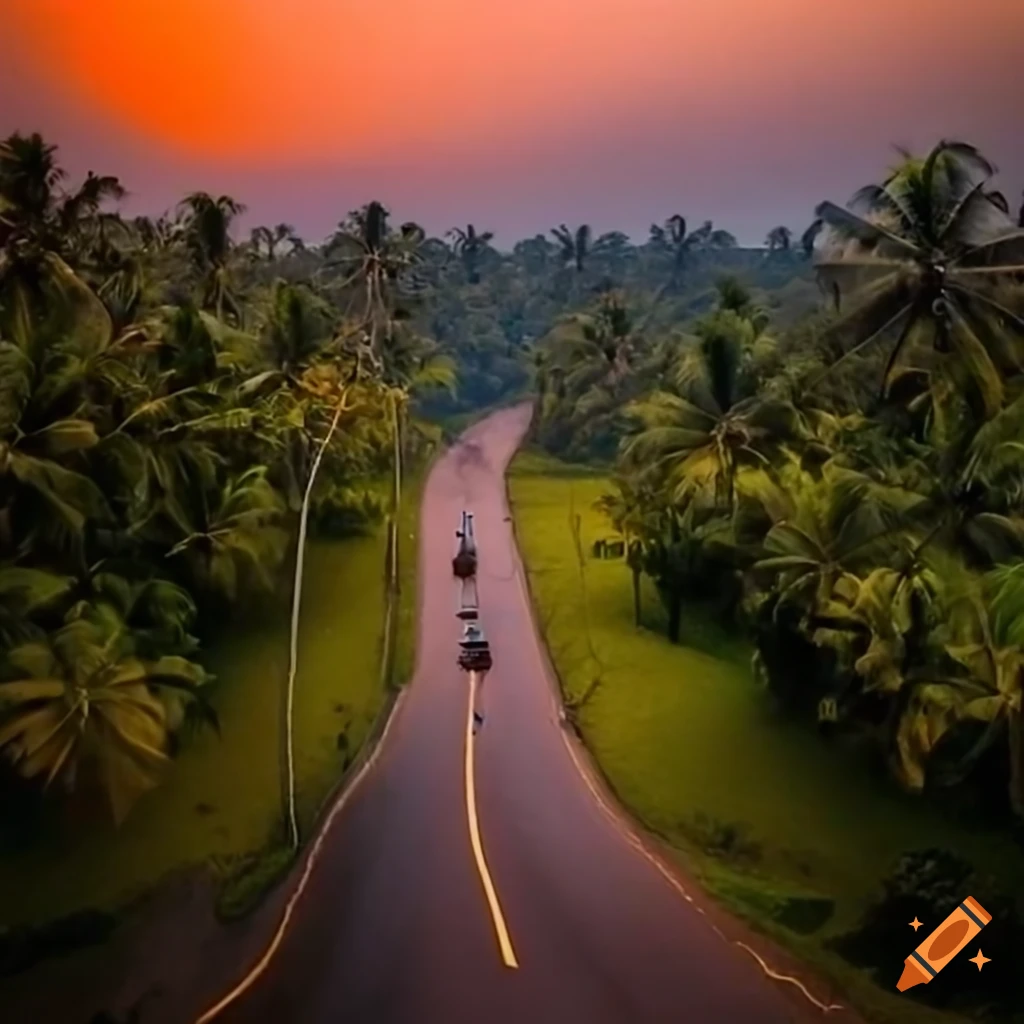 Scenic view of kerala on Craiyon