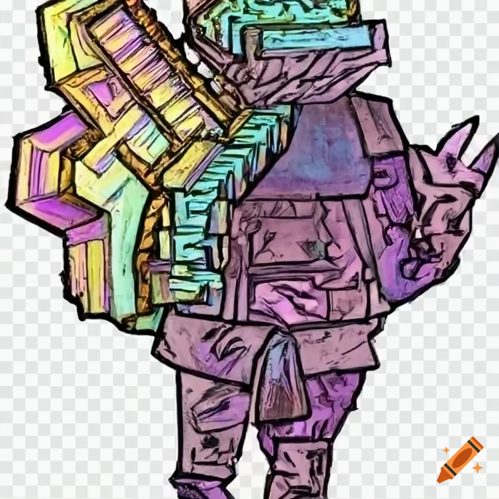 Bismuth character sculpture on Craiyon