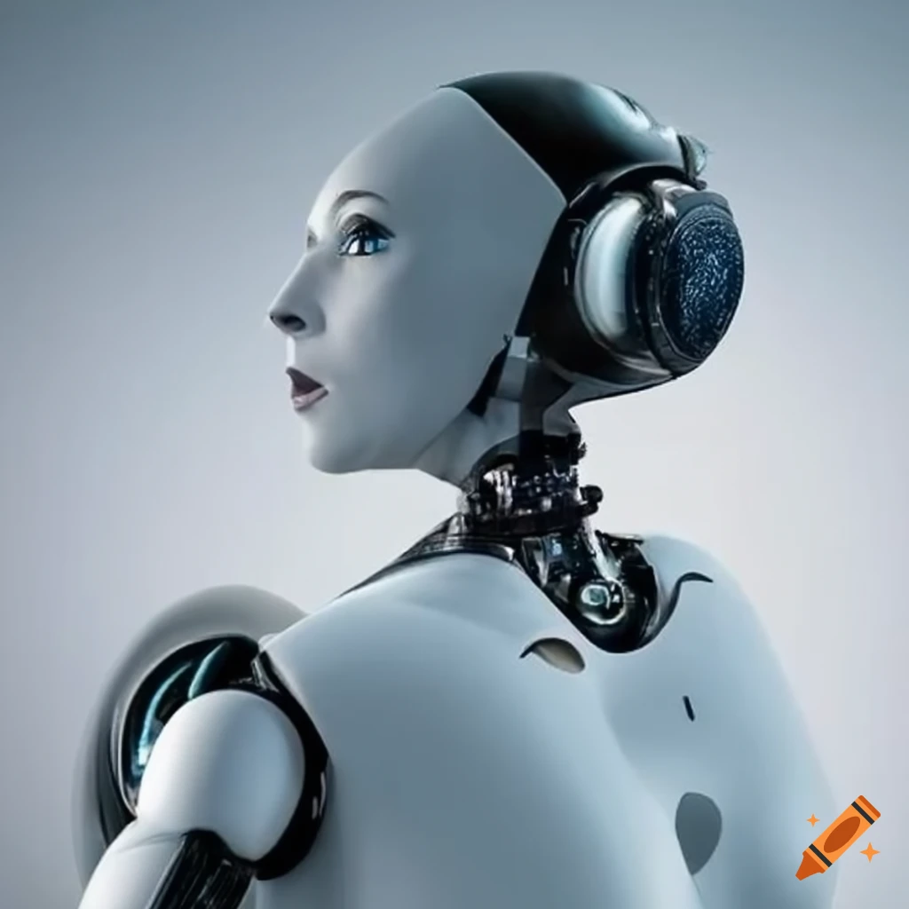 Image of a broken angel robot trying to stand up on Craiyon