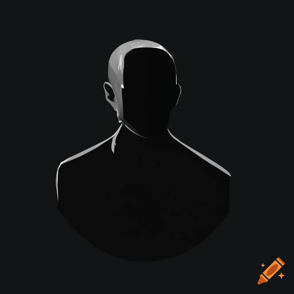 Silhouette portrait with strike through zero on face on Craiyon