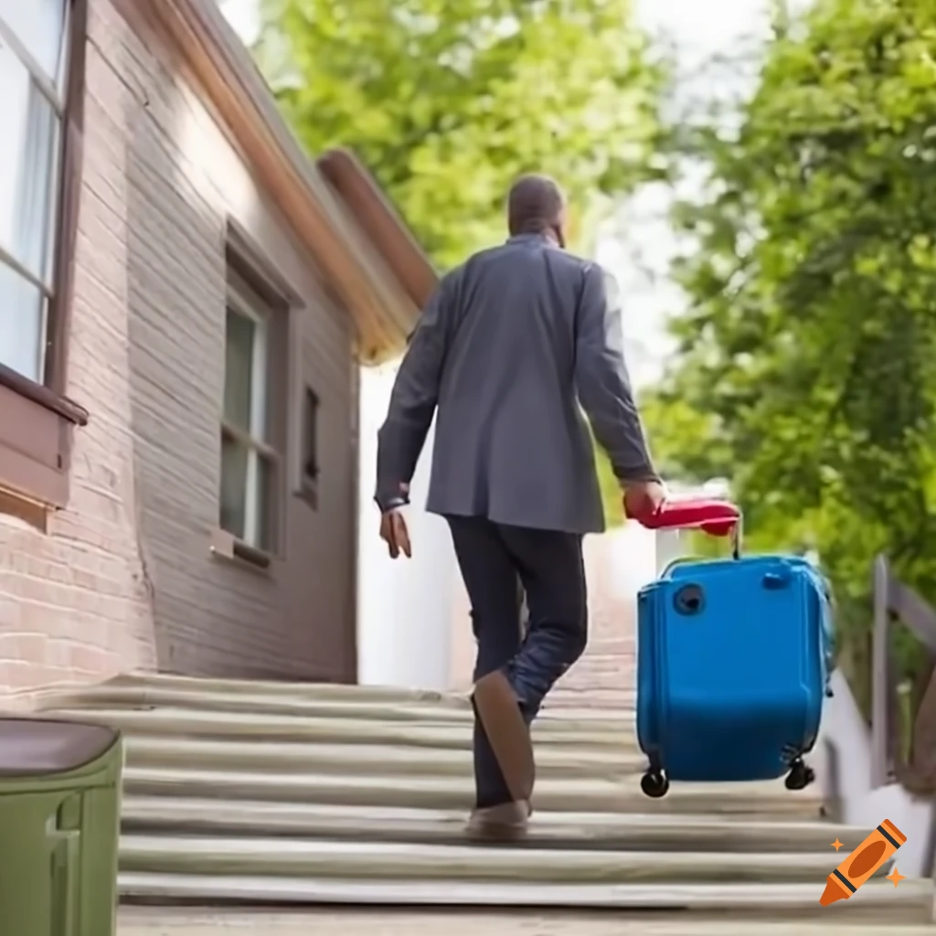 Happy family reunion with father arriving home on Craiyon