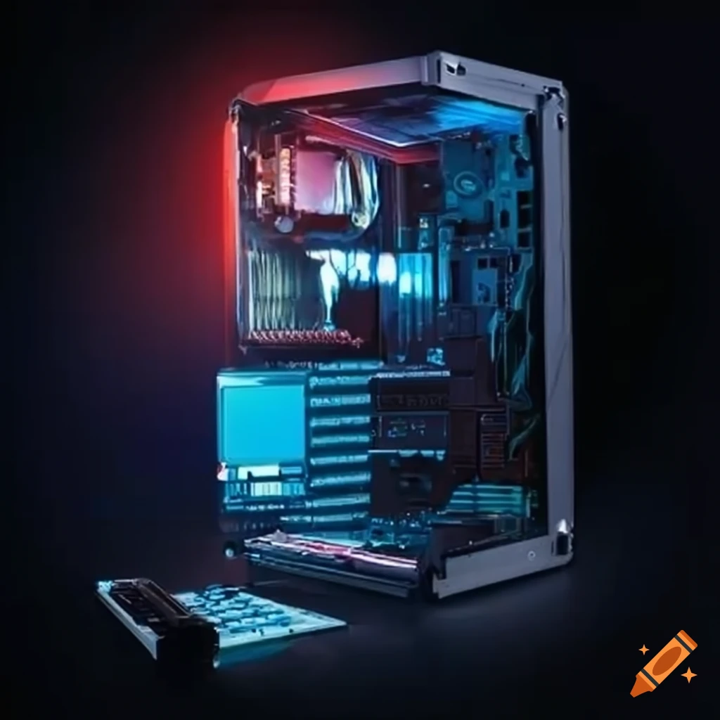 Technician repairing desktop computers