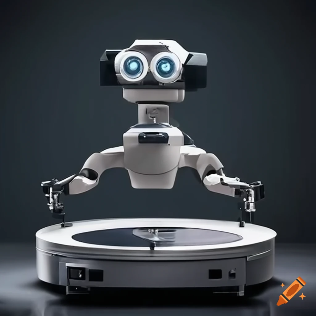 Robot made from technics 1200 turntables