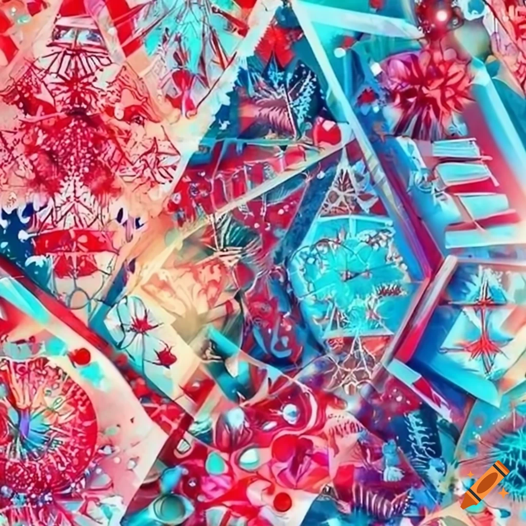 Intricate and beautiful geometric christmas art on Craiyon