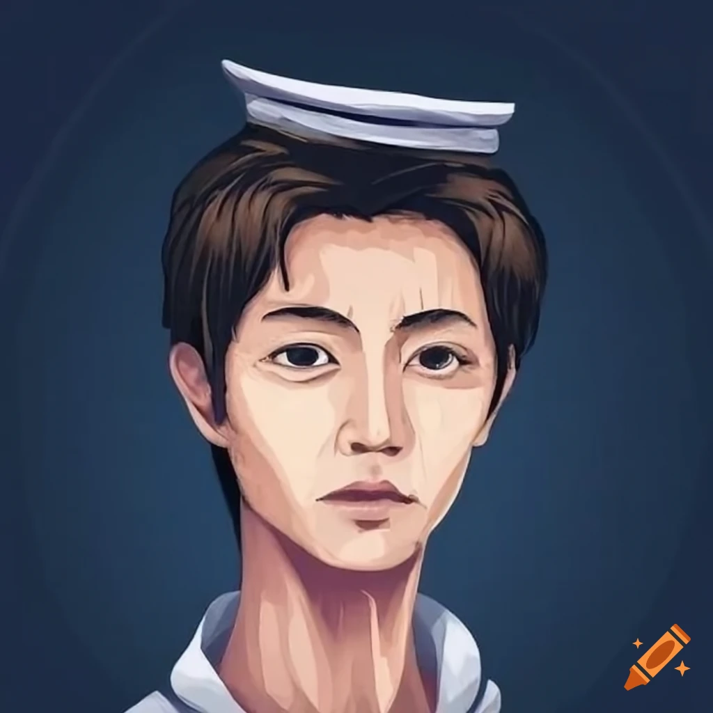 Image of a strong Japanese sailor on Craiyon