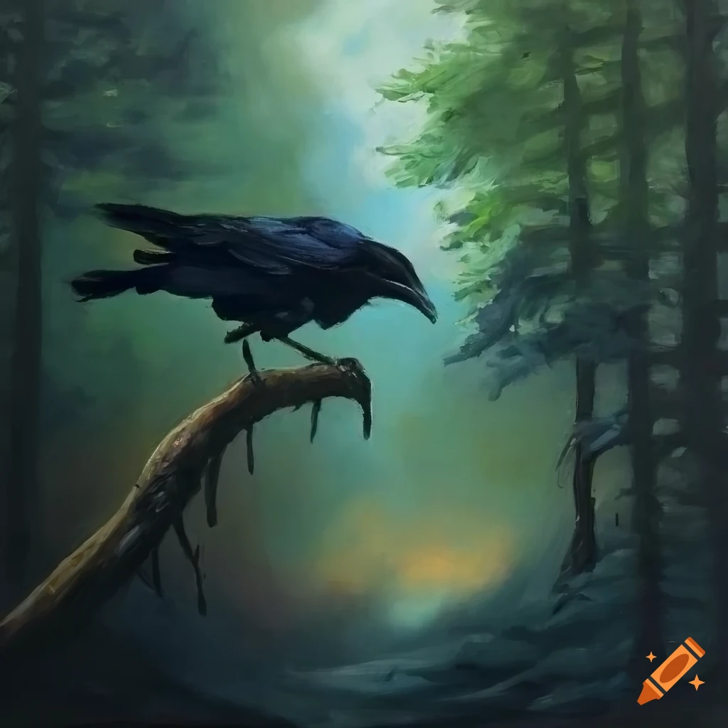 Tattoo design of a crow eating a donut on Craiyon