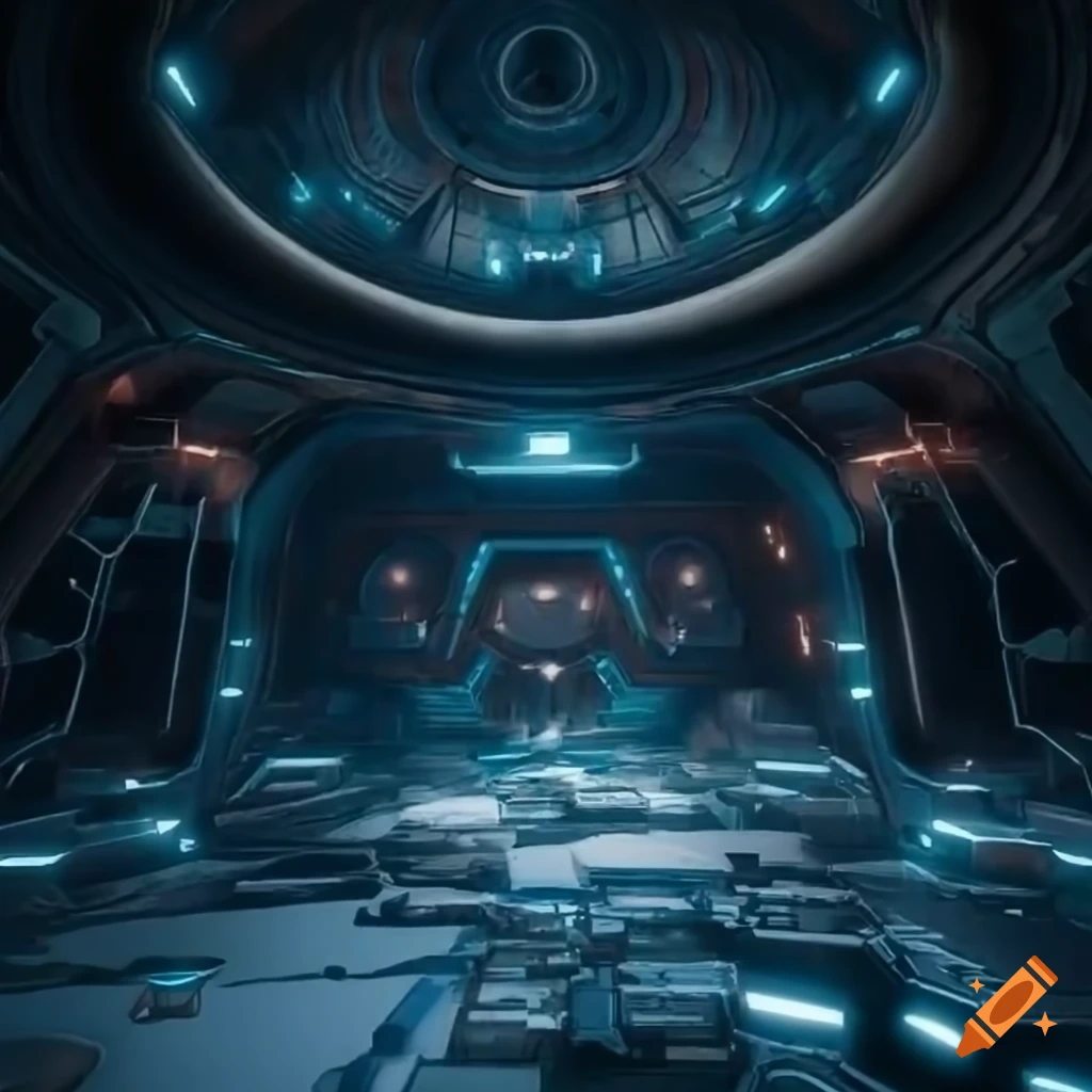 Orbital ruin in a futuristic Sci-Fi setting on Craiyon