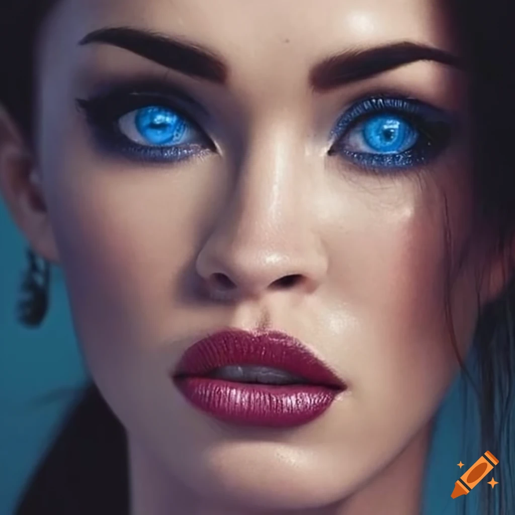 Portrait of a celebrity with mesmerizing blue eyes