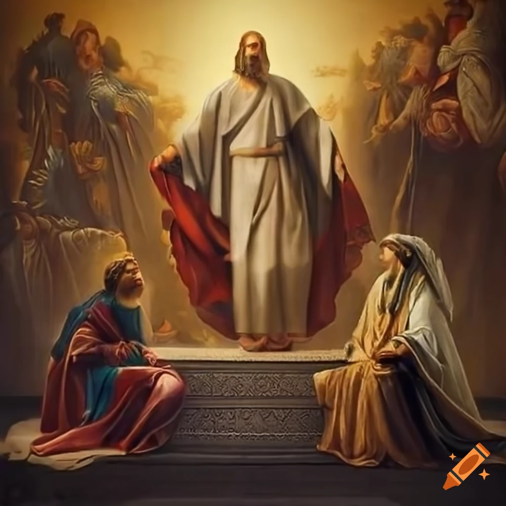 Painting of Moses, Jesus, and Mohammad on Craiyon