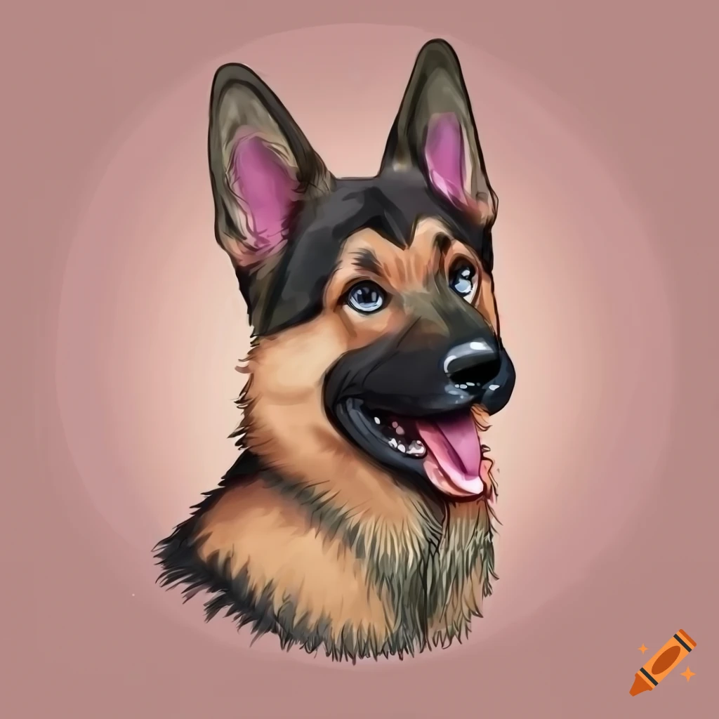 Anthropomorphic german shepherd survivor on Craiyon