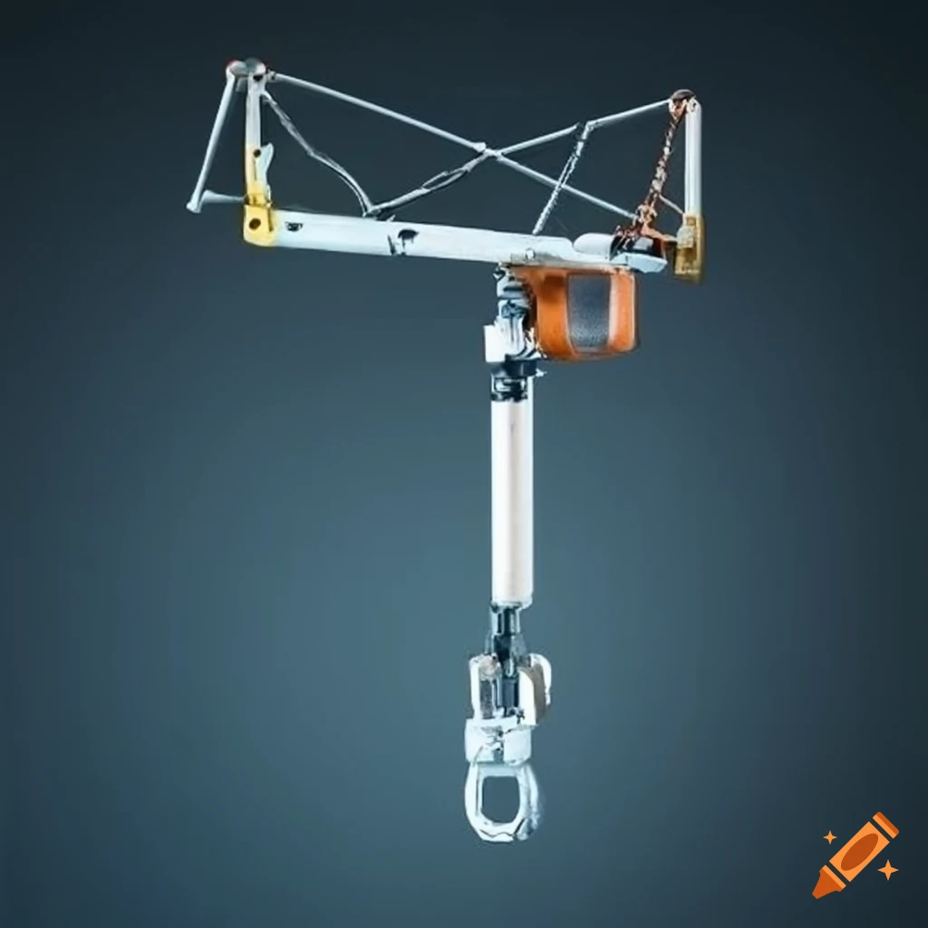 Bed with attachable hydraulic patient lift on Craiyon