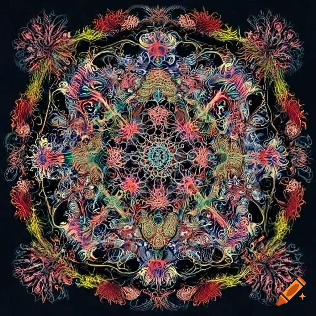 Mathematical representation of magic in haeckel style on Craiyon