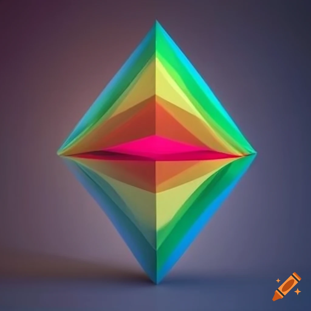 Geometric rainbow design on Craiyon