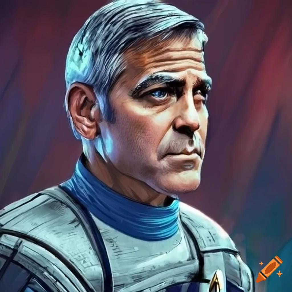 George Clooney as mirror universe starship captain on Craiyon