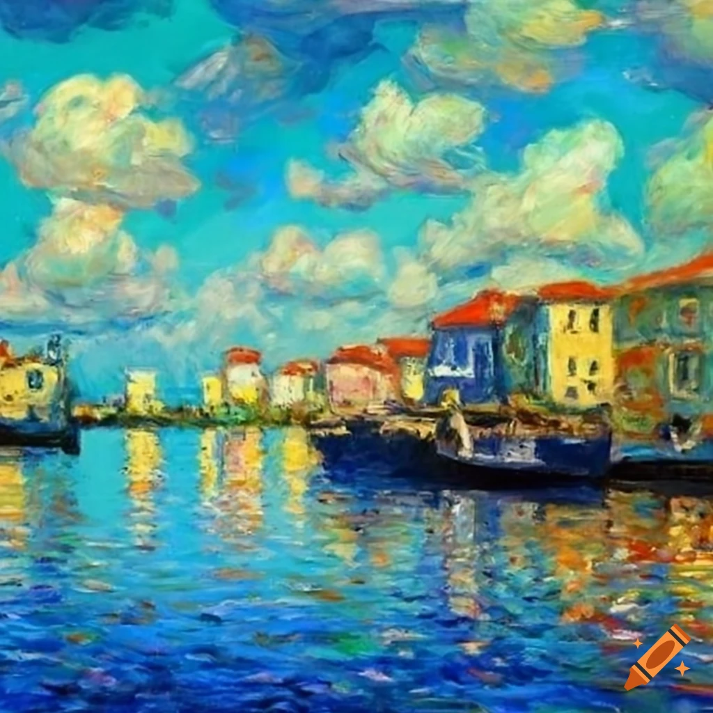 Monet-style painting of zurich cityscape on Craiyon
