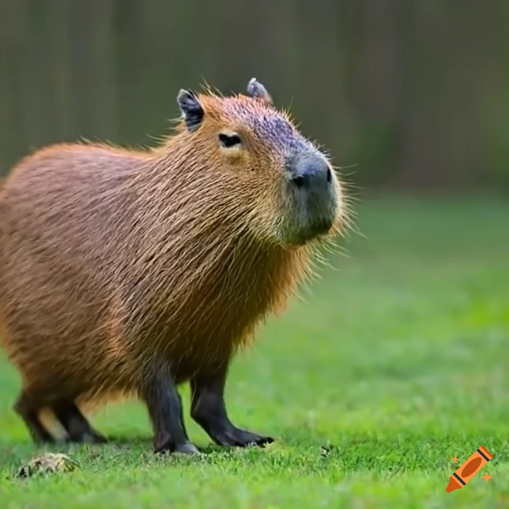 Capybara in the forest on Craiyon