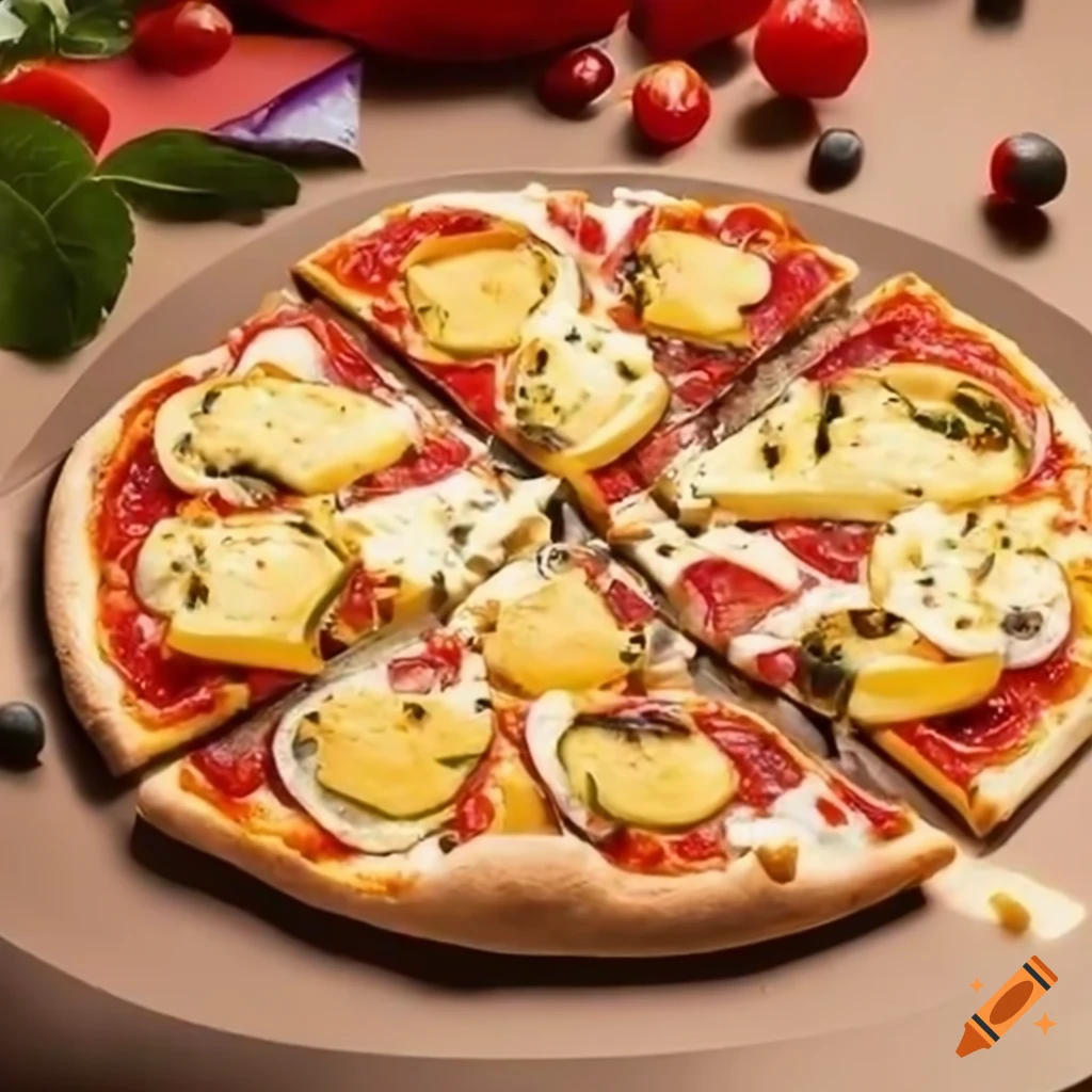Delicious pizza loaded with veggies and cheese