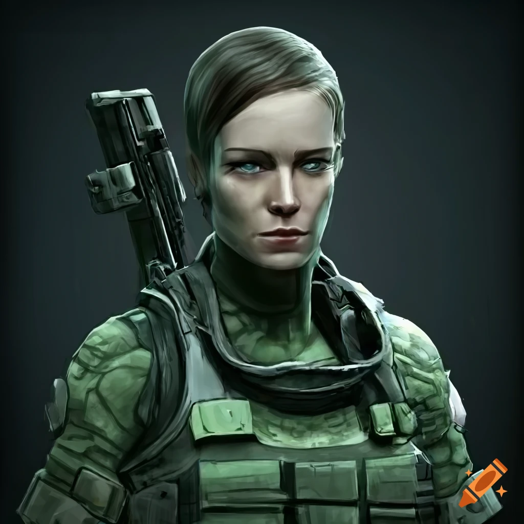 Female cyberpunk combat medic from the badlanders on Craiyon
