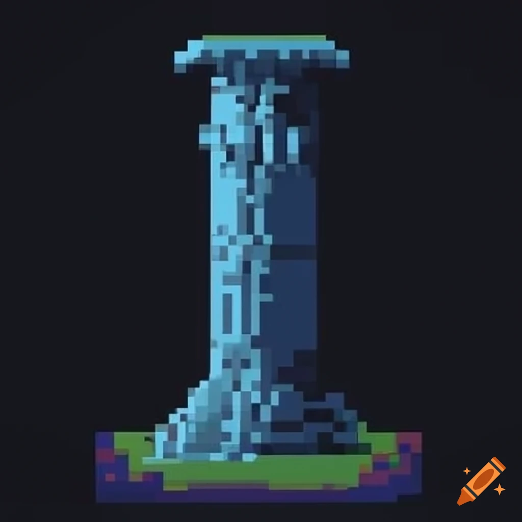 Pixel art 2d stalactites in video game style on Craiyon