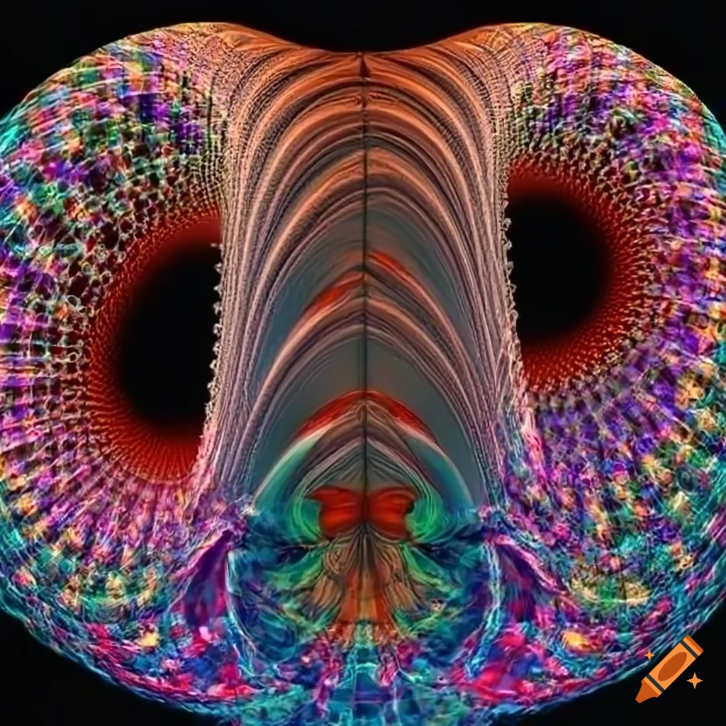 Abstract art depicting mathematical representation of the present ...