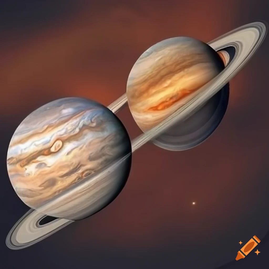 Saturn and jupiter in conjunction on Craiyon