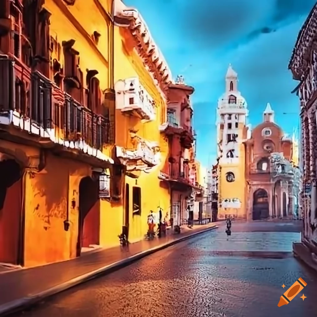 Beautiful view of cartagena on Craiyon