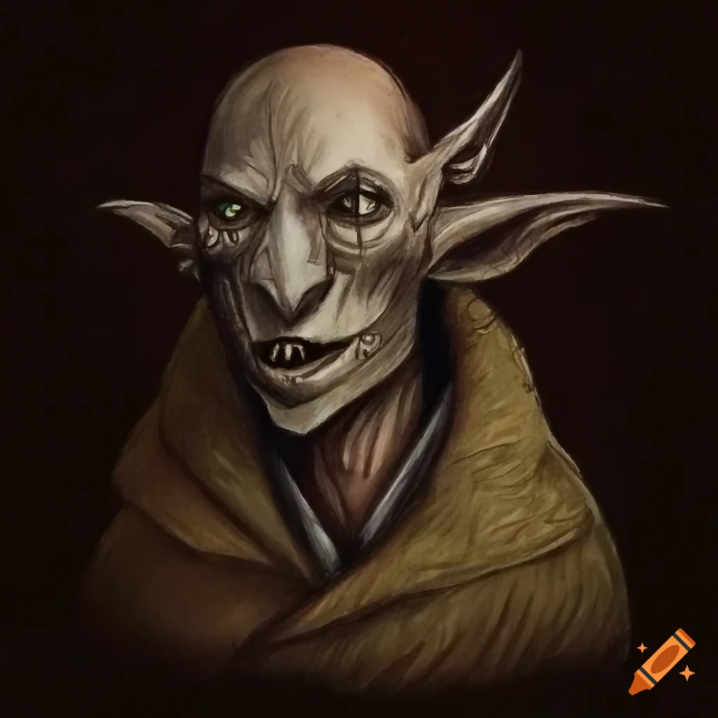 Medieval manuscript illustration of a dark elf stealing treasure on Craiyon