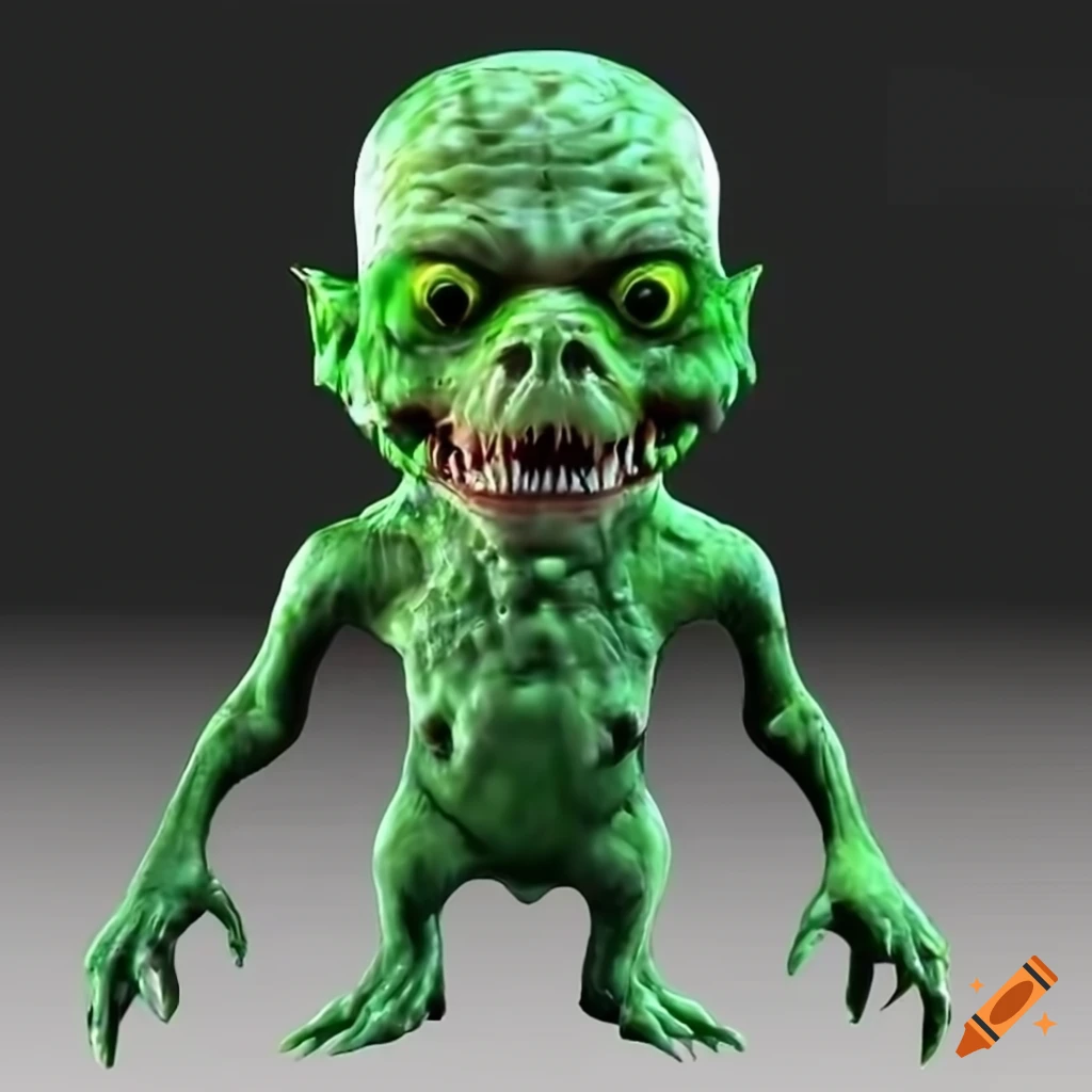 Slimy alien creature in the shape of the symbol pi in 3d 4k resolution ...