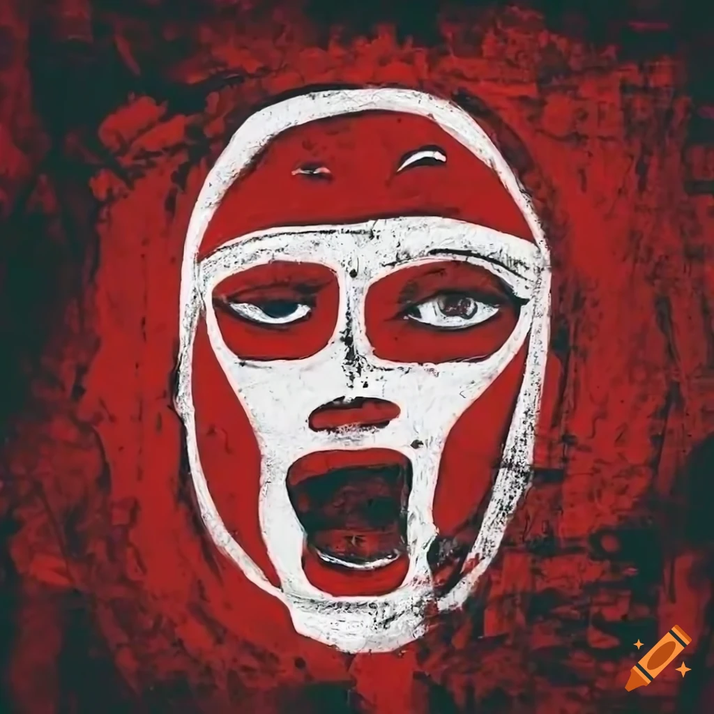 Highly detailed dadaist painting of a singing face on Craiyon