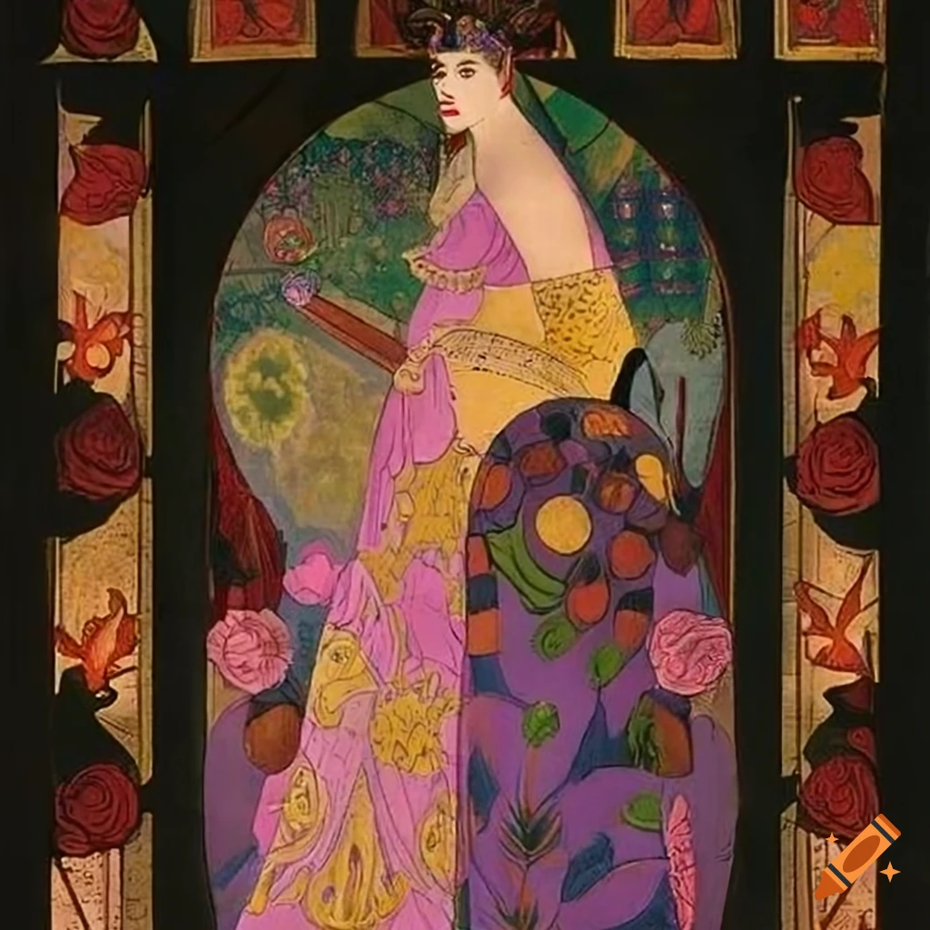 Illustration of a beautiful curandera in a mystic forest on Craiyon