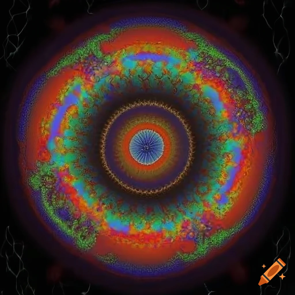 Abstract fractal art with mathematical elements on Craiyon