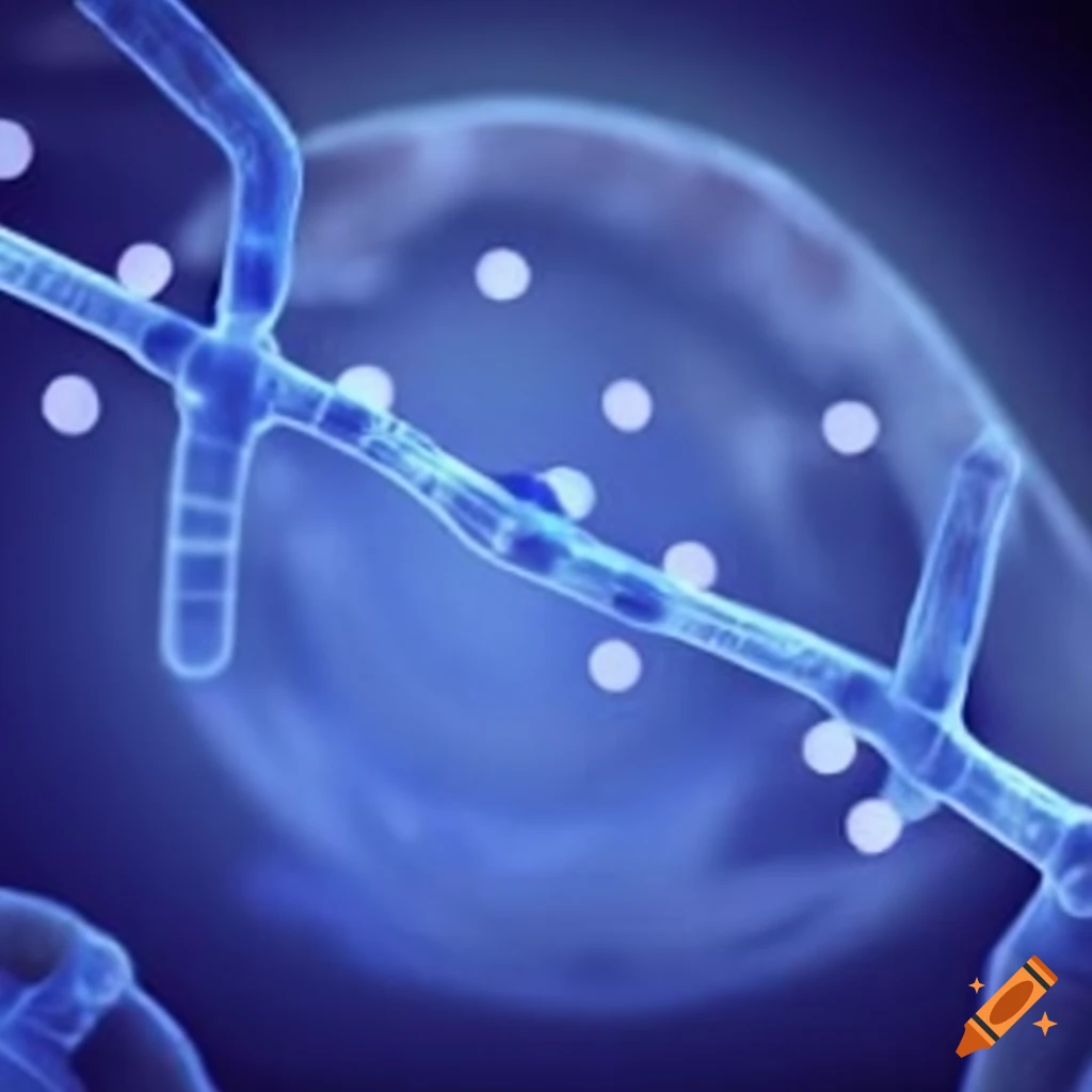 Illustration of ion exchange process on Craiyon