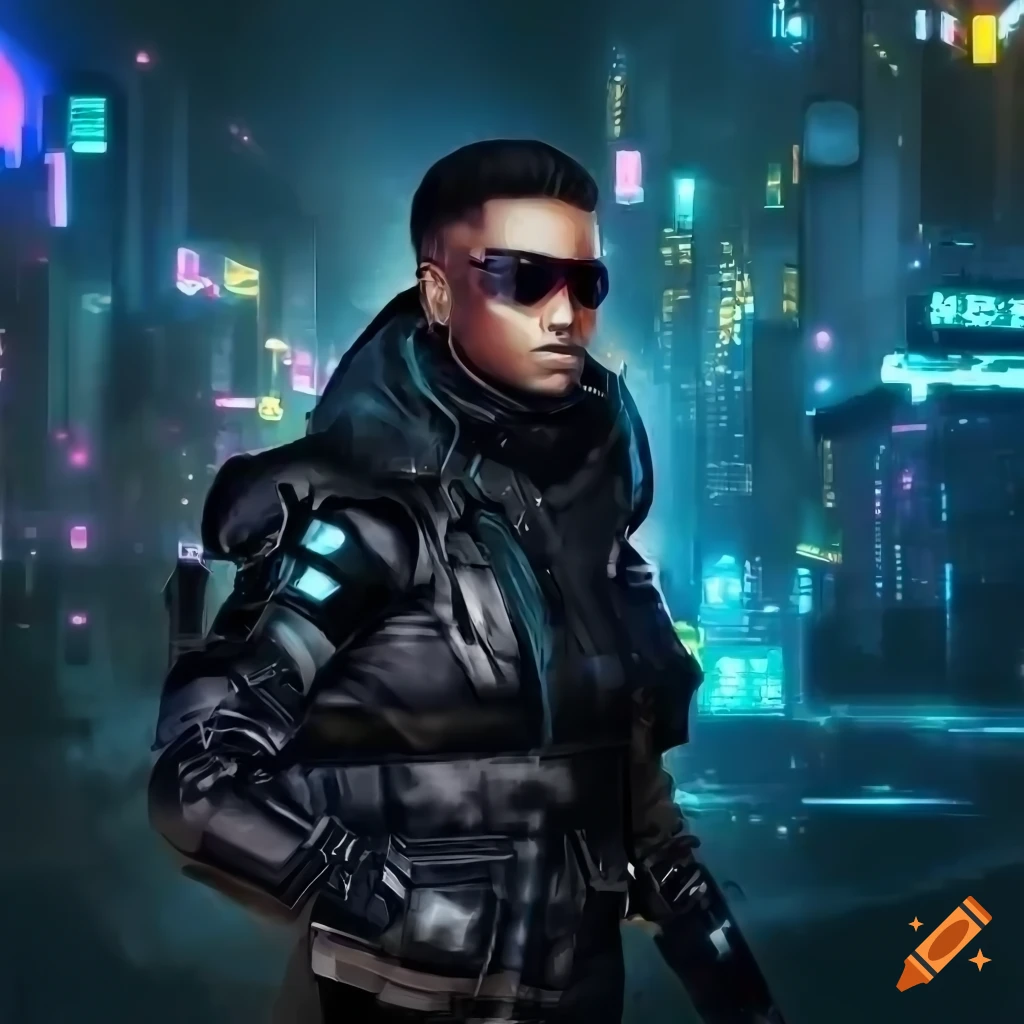 Cyberpunk interview in vhs footage on Craiyon