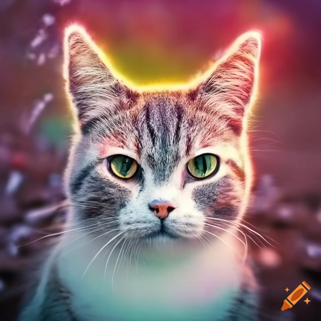 Chat qui rigole en sautant on Craiyon