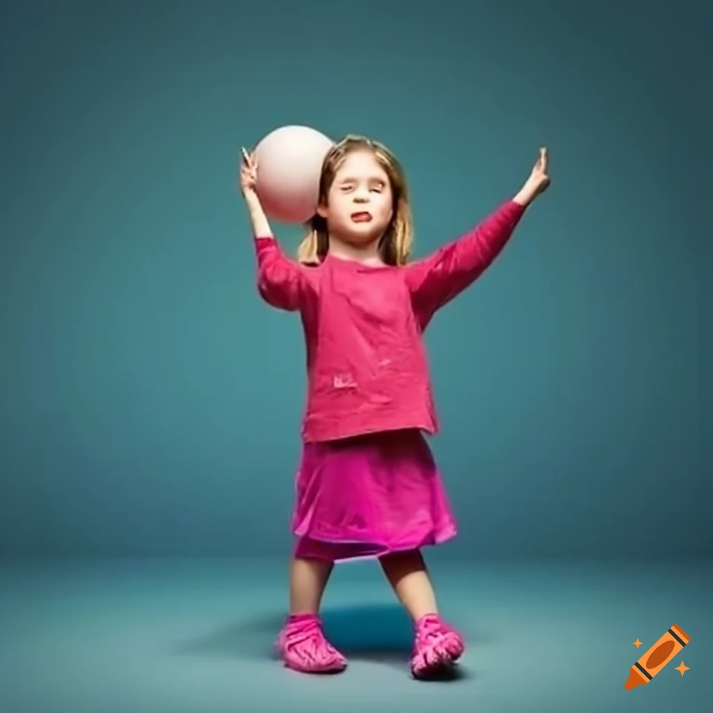 Girl throwing a ball