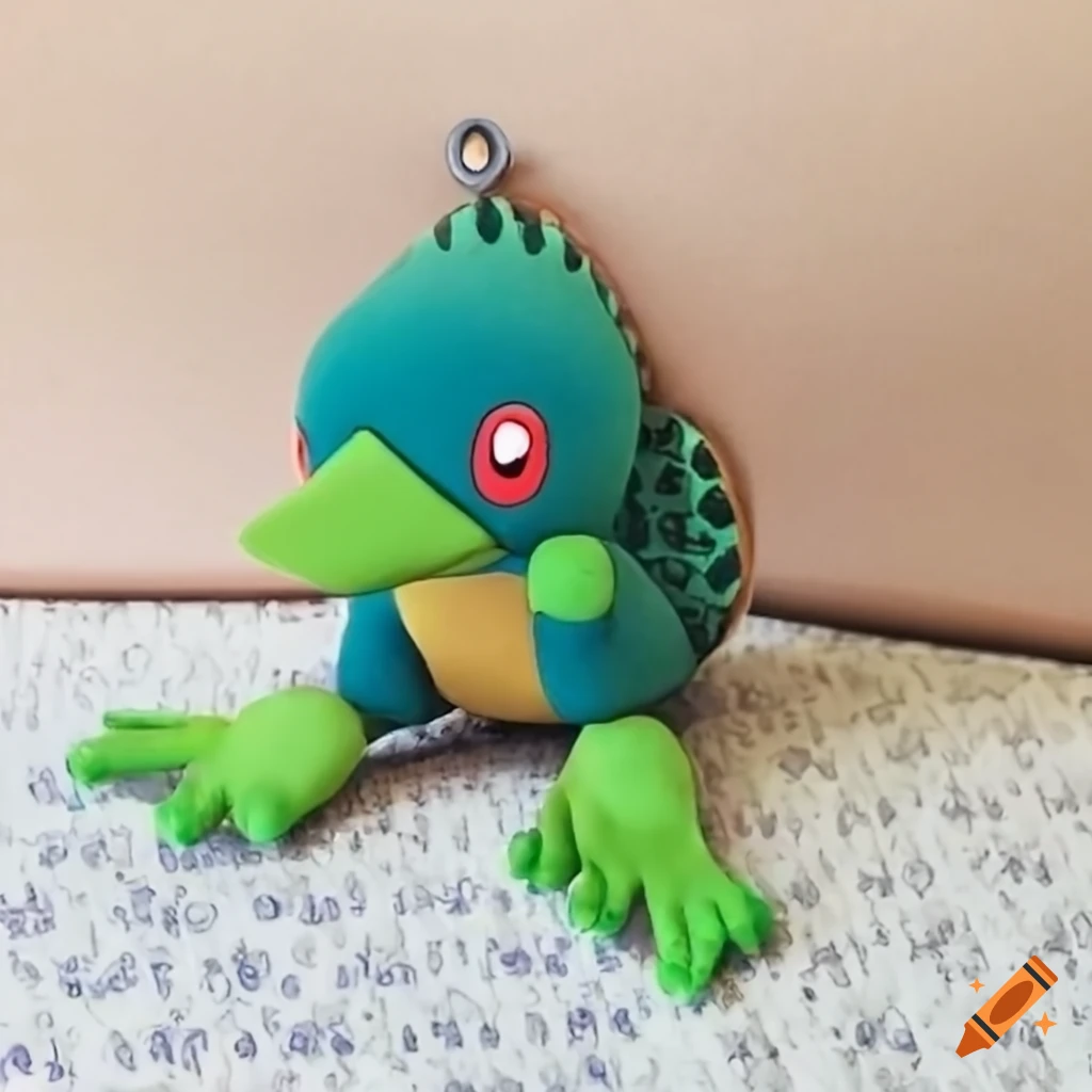 Plush toy of a kappa-platypus hybrid