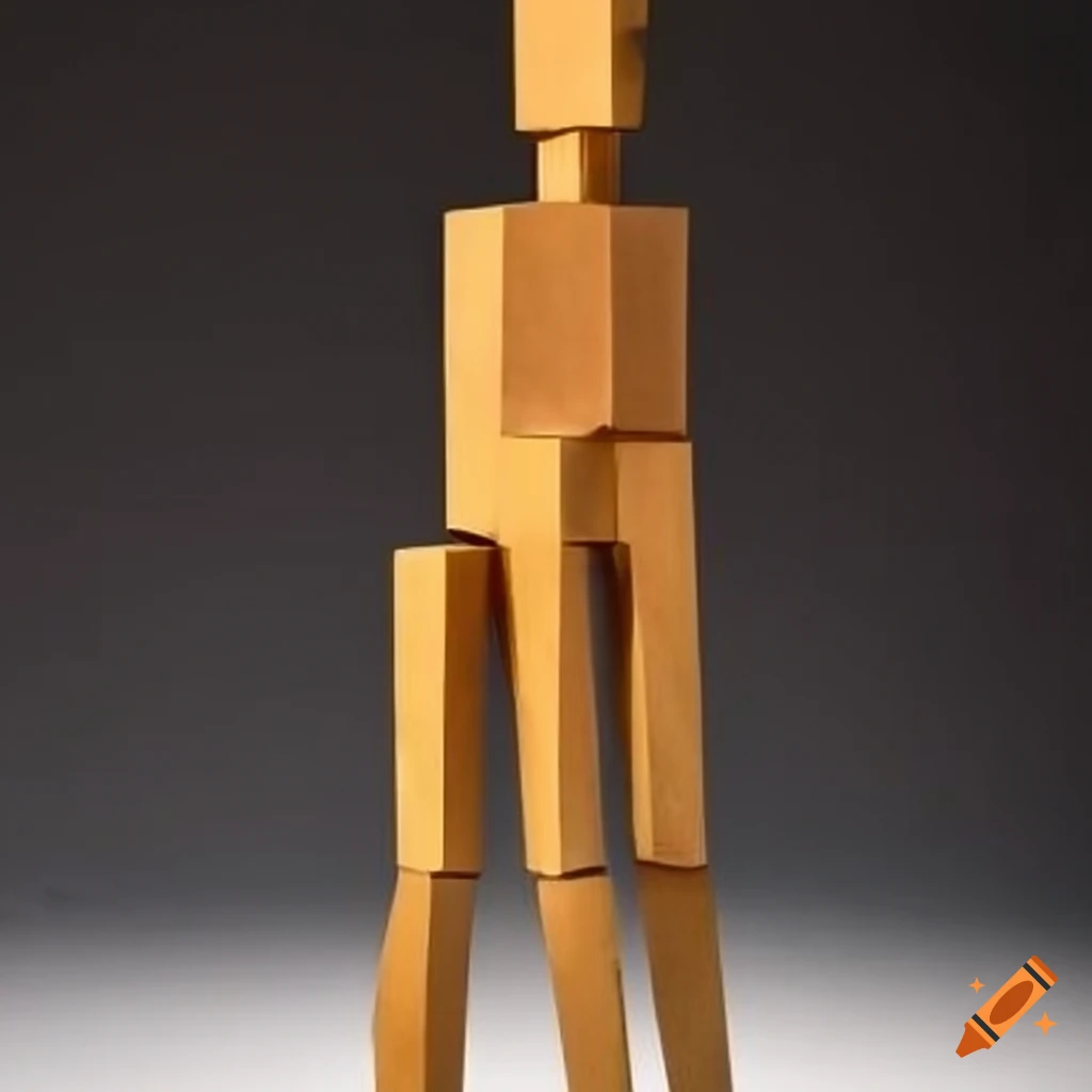 Abstract blocky canvas art on Craiyon