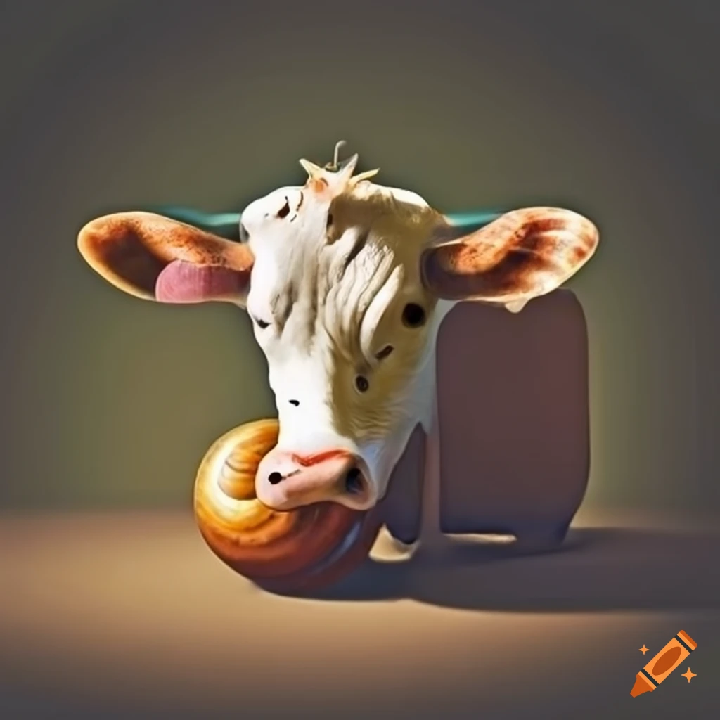 Claymation cow cute drinking milk on Craiyon