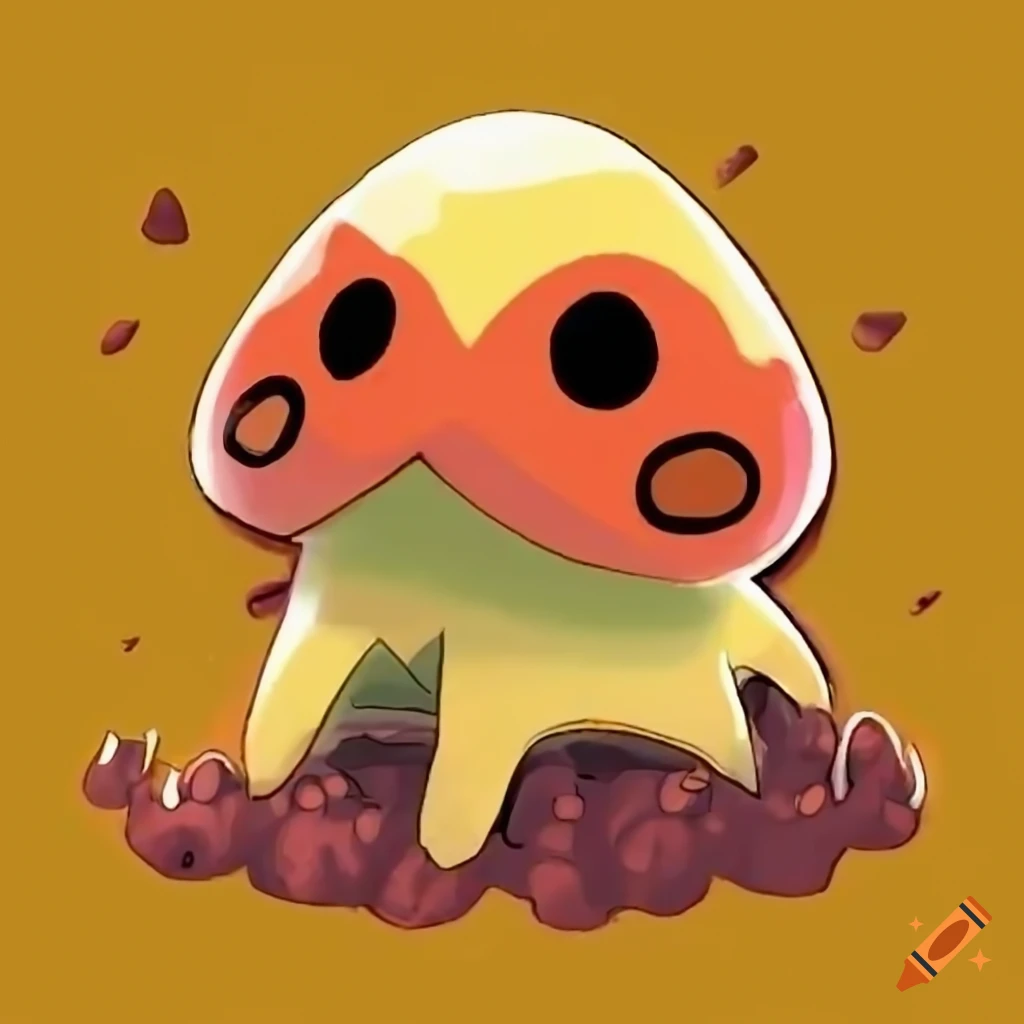 Cute fungus pokemon with big eyes