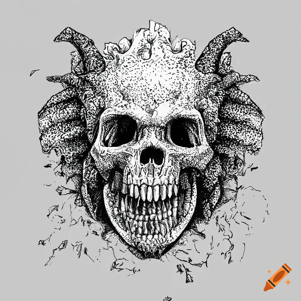 Demon van gough style crappy scribble drawing on Craiyon