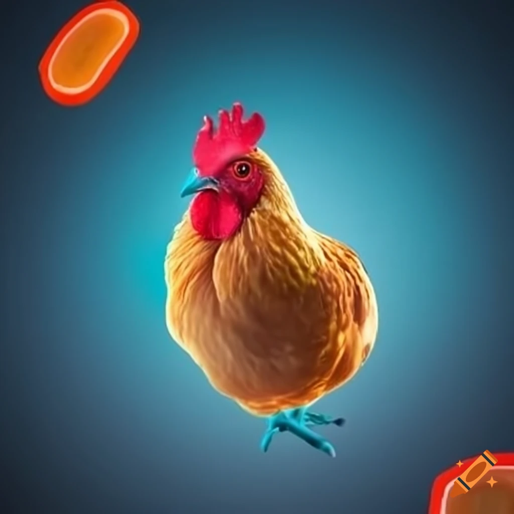 Close-up of chicken cells on Craiyon