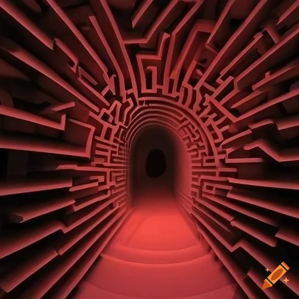 Image of a thrilling vertical maze on Craiyon