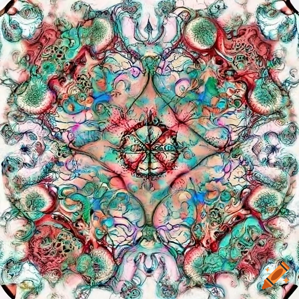 Abstract art of mathematical magic in haeckel style on Craiyon