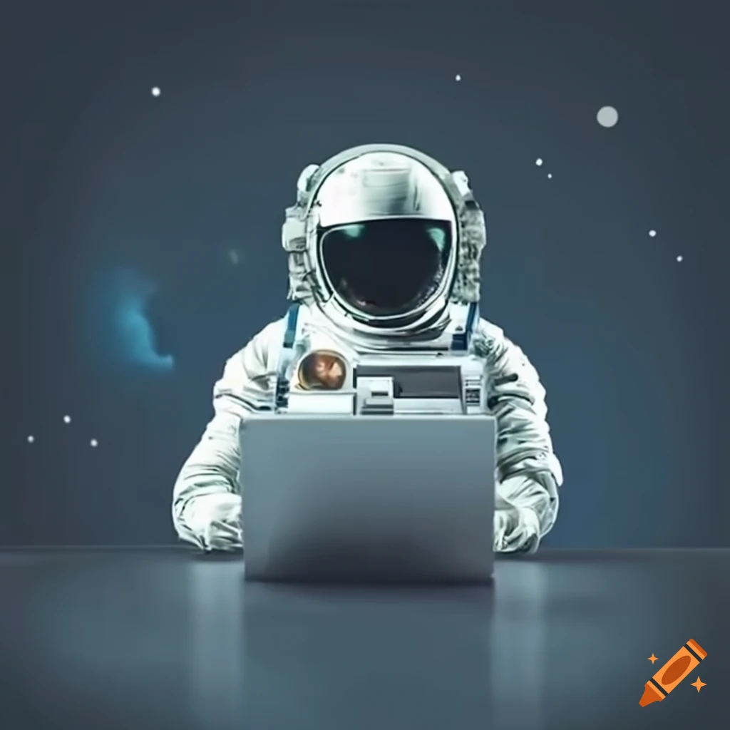 Astronaut browsing the internet on the moon on Craiyon