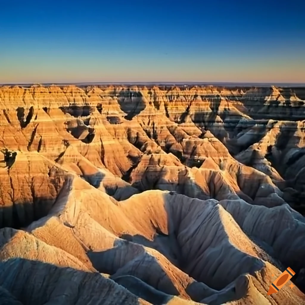Impressive badlands formations in a desert landscape, ideal for bird ...
