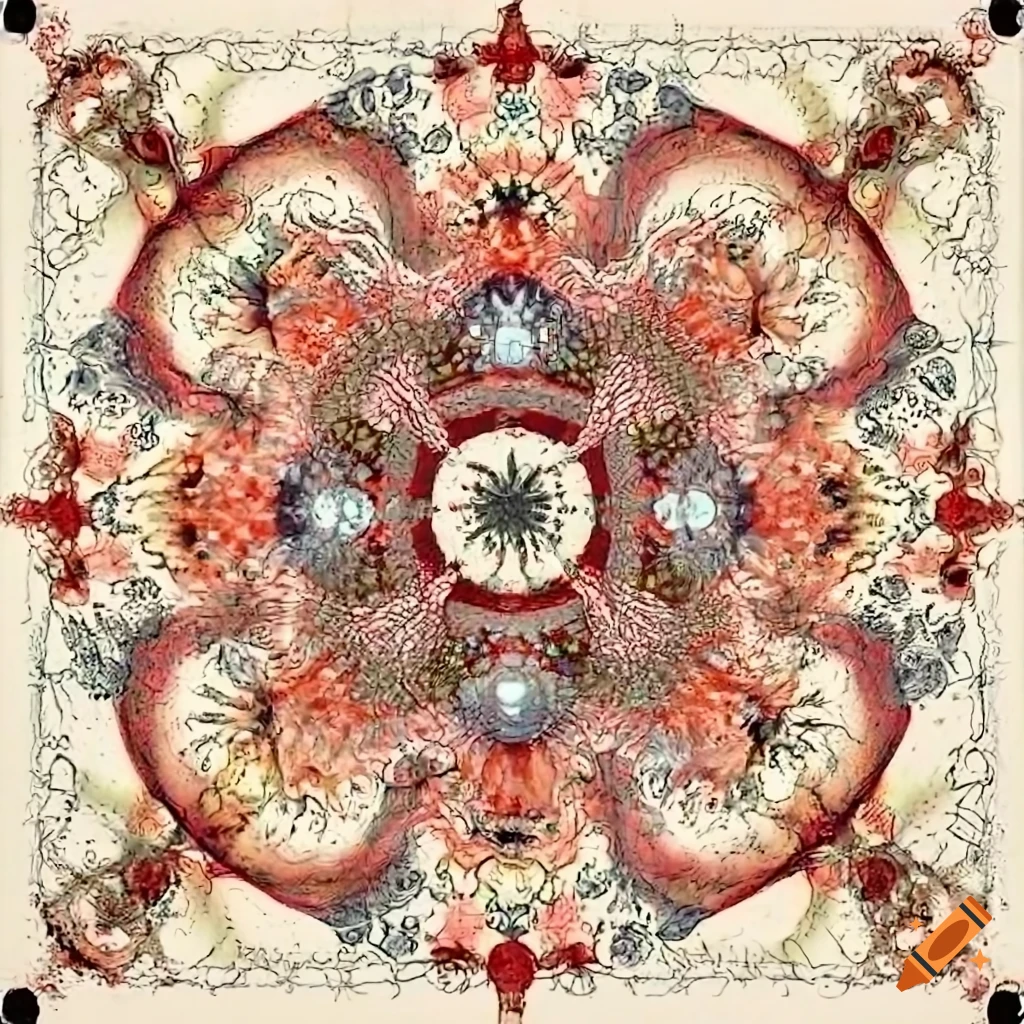 Abstract representation of magic in haeckel style on Craiyon